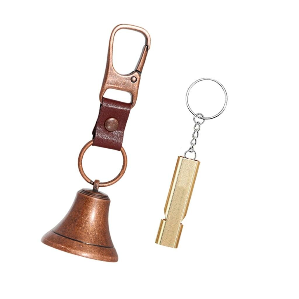 Колокольчик для вождения медведя подвесная пряжка медвежий колокольчик альпинистская подвеска-красная бронза-подвесная пряжка медвежий колокольчик плюс супер громкий свисток с двумя полостями