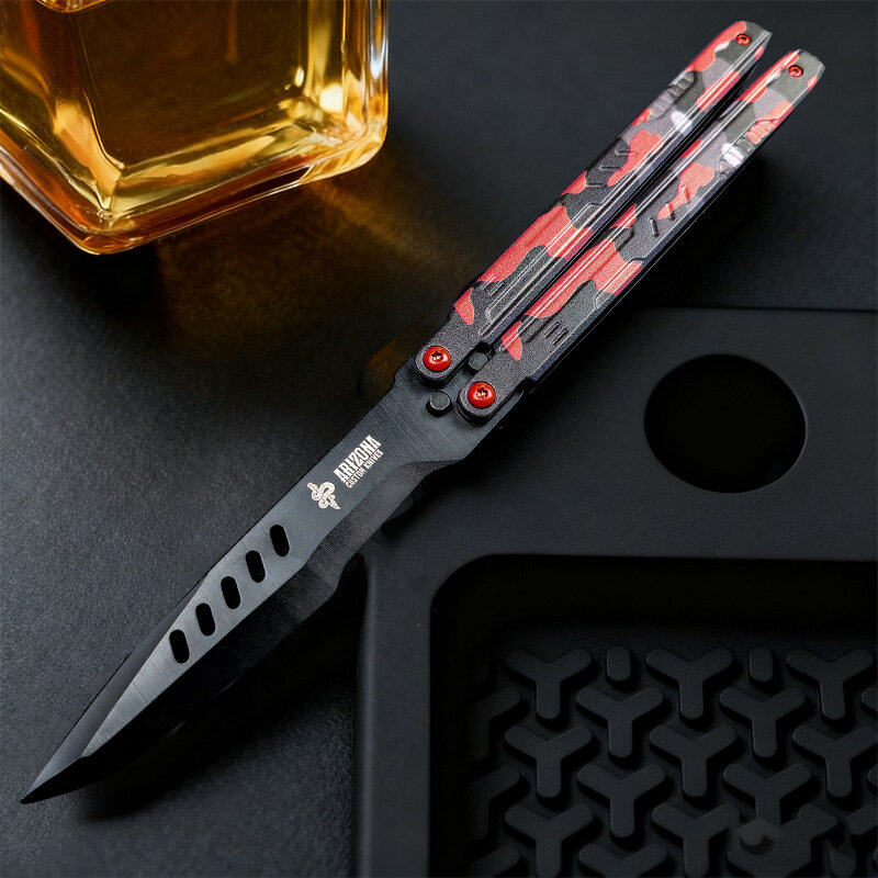 Алюминиевый сплав CNC бабочка не заточенная фантазийная бабочка тренировочный нож складной CSGO периферия