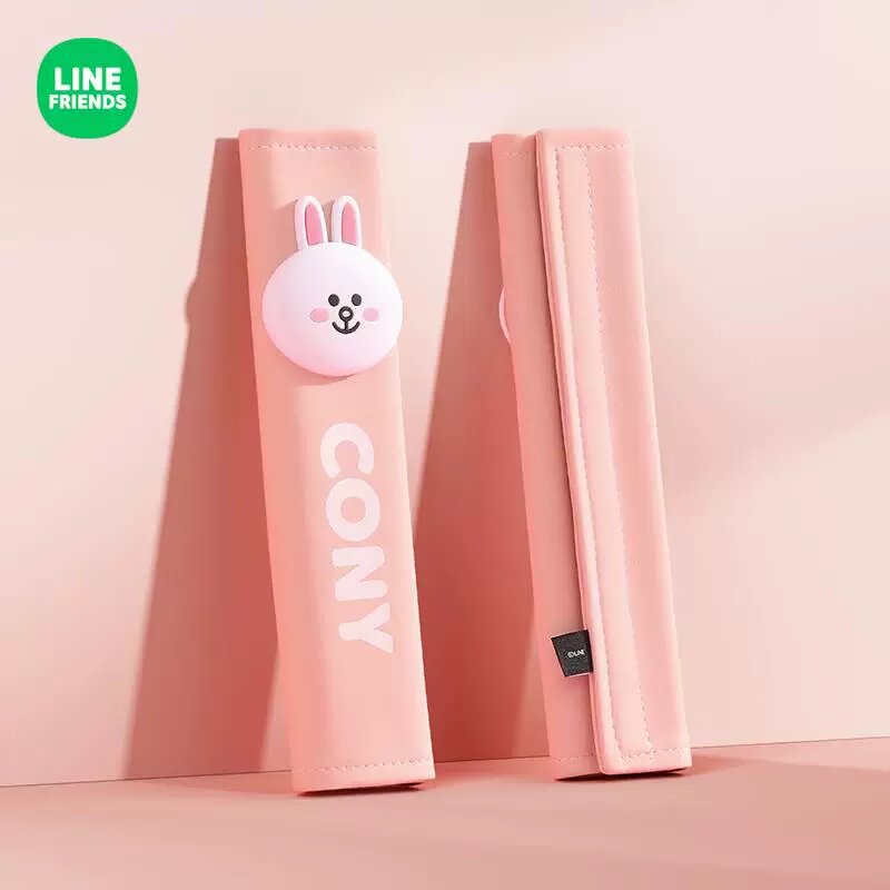 LINE FRIENDS Кэнди автомобильная подушка для плеча ремня безопасности - новая кожа для защиты безопасности