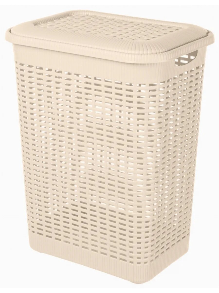 Корзина для белья Эконова БП12934 с крышкой, 50л