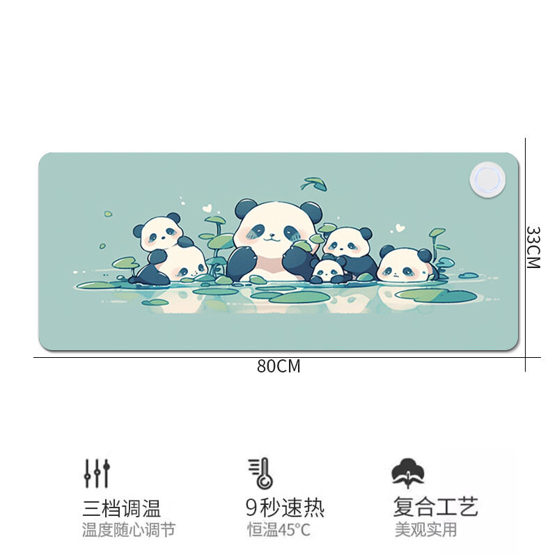 Нагреваемая мышь, коврик для стола с подогревом, интеллектуальный таймер постоянной температуры, офисный коврик из PU кожи, водонепроницаемый, подогреватель для рук, оптовая продажа