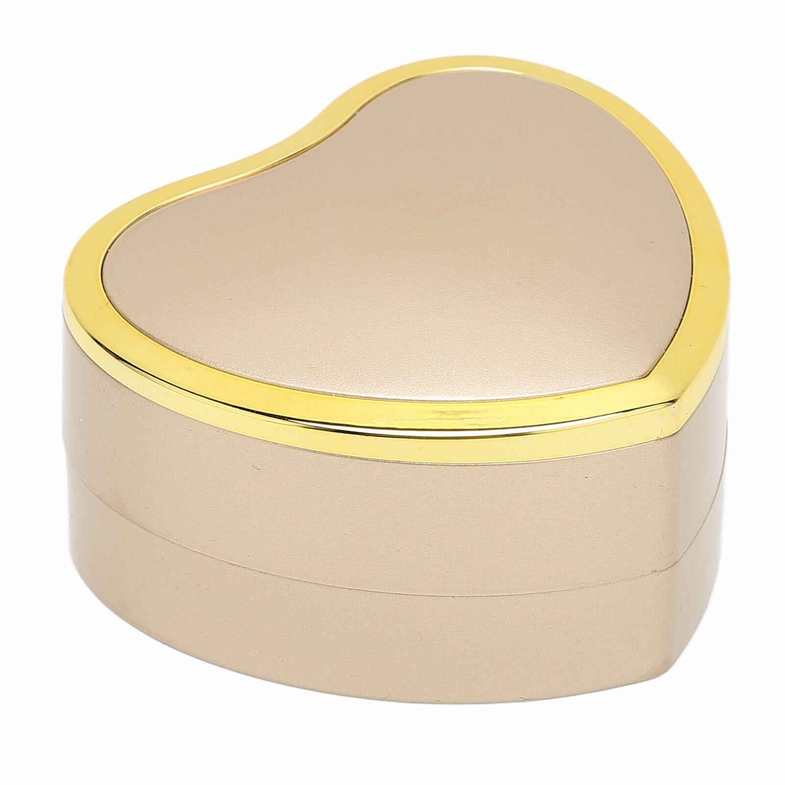 Высококачественная шкатулка для ожерелья в форме сердца с лампой, для хранения ювелирных изделий, шкатулка для ювелирных изделий, золото с батарейкой