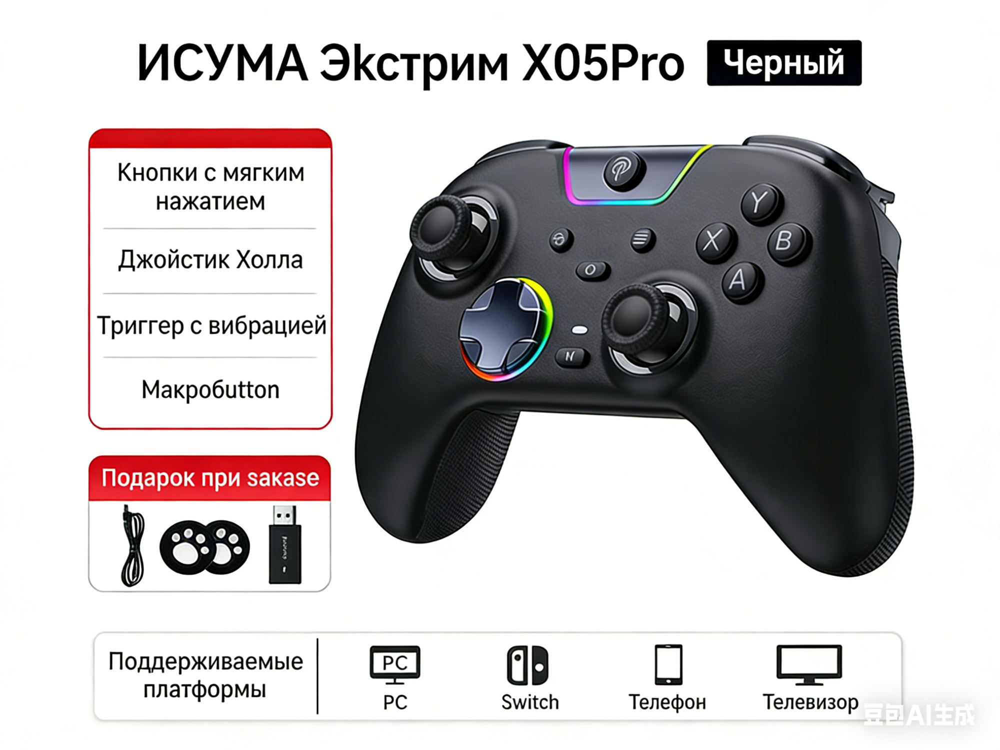 EasySMX X05pro беспроводной геймпад для ПК, Телефона, Nintendo, Steam Deck