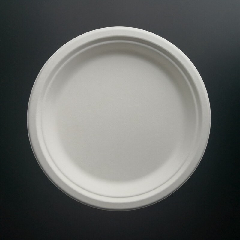 Одноразовые тарелки Amazon, пищевые тарелки, биоразлагаемые тарелки из сахарного тростника, круглые тарелки, бумажные миски для тортов и палочки для еды