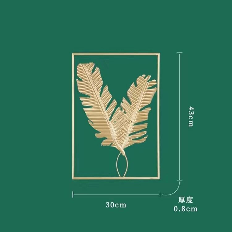 ✅ Миниатюрные листья из цветного железа Amazon, современное украшение для стены в гостиной, фон для телевизора и