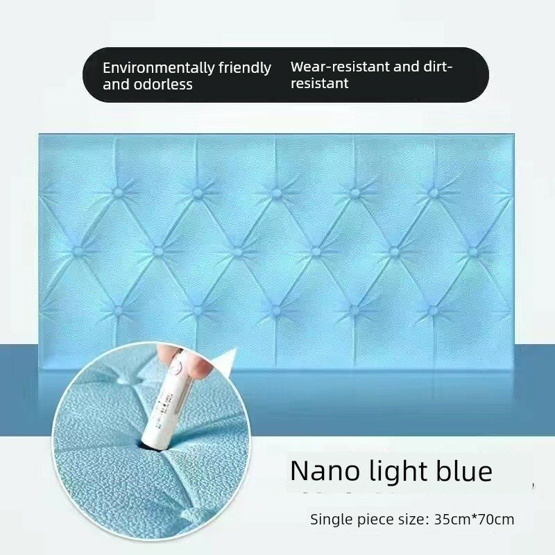 Детские противоударные наклейки на стену, мягкая обивка изголовья, обрамление стены из татами, наклейки у кровати,