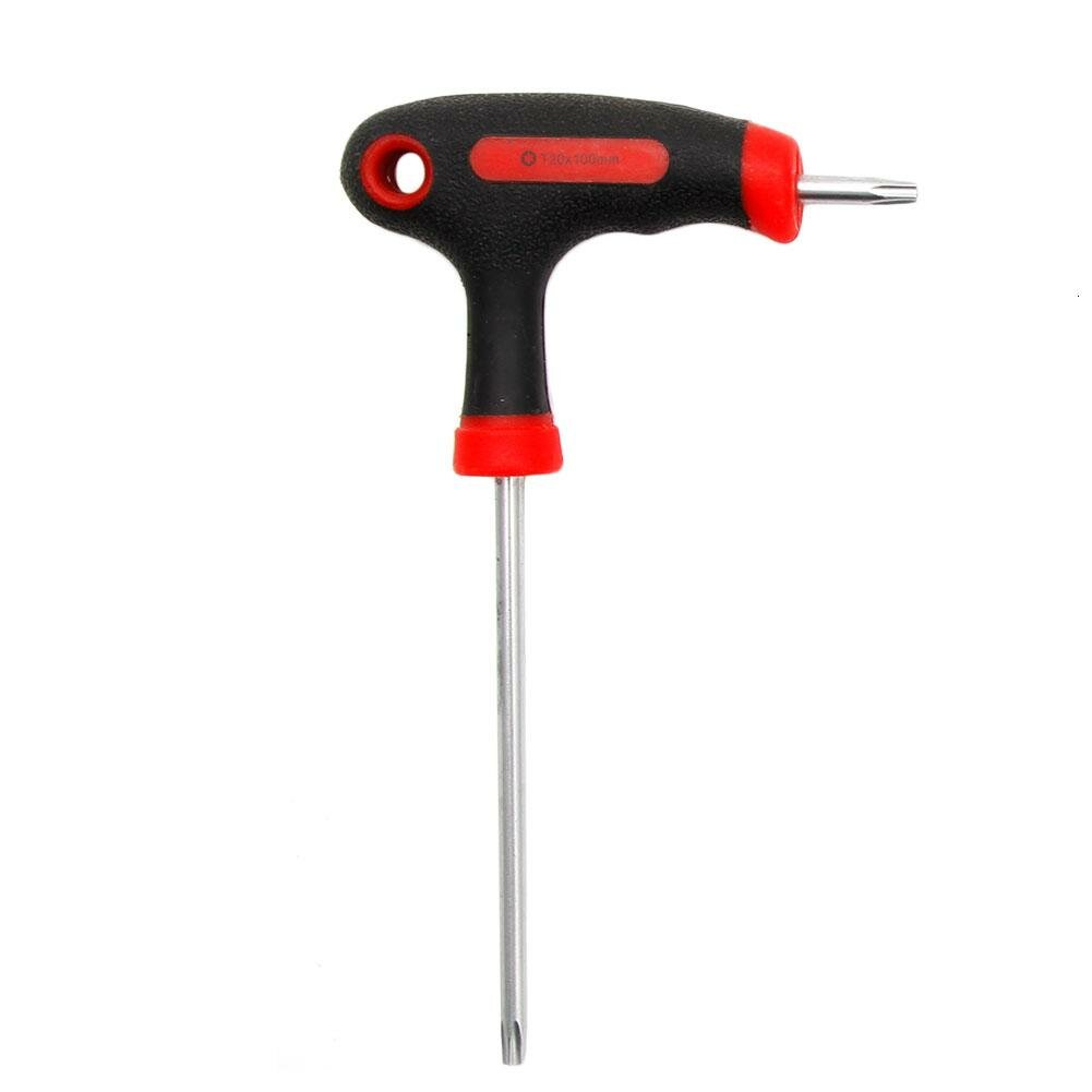 Рукоятка T-образная с битами Torx и шестигранник, Черный, красный