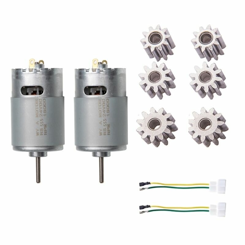 2 электродвигателя RS555 24V приводные двигатели для детских игрушек езды на автомобиле с дистанционным управлением -18000 об/мин