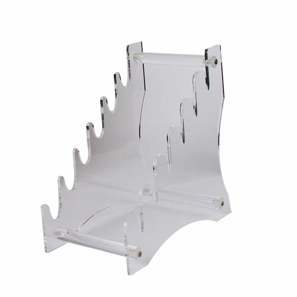 Подставка для ножей, акриловая прозрачная подставка для ножей с 6 слотами, съемный органайзер, коллекционные подарки