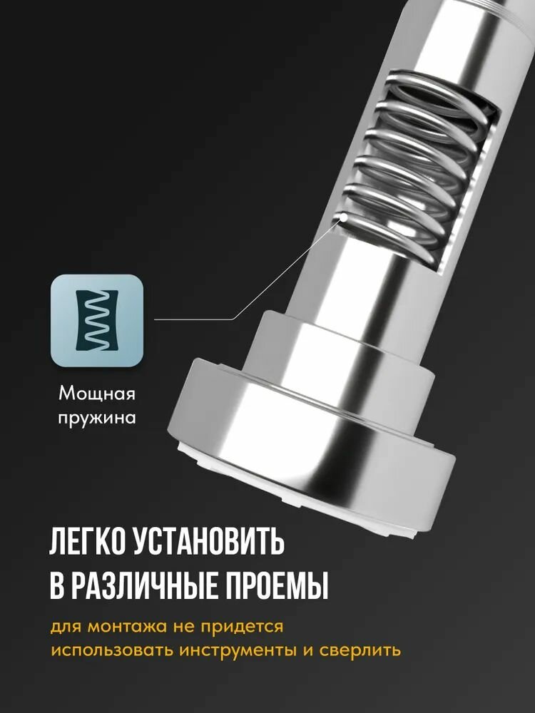 Телескопическая штанга в шкаф для одежды Birdhouse, раздвижная перекладина 40–55 см для гардеробной и прихожей