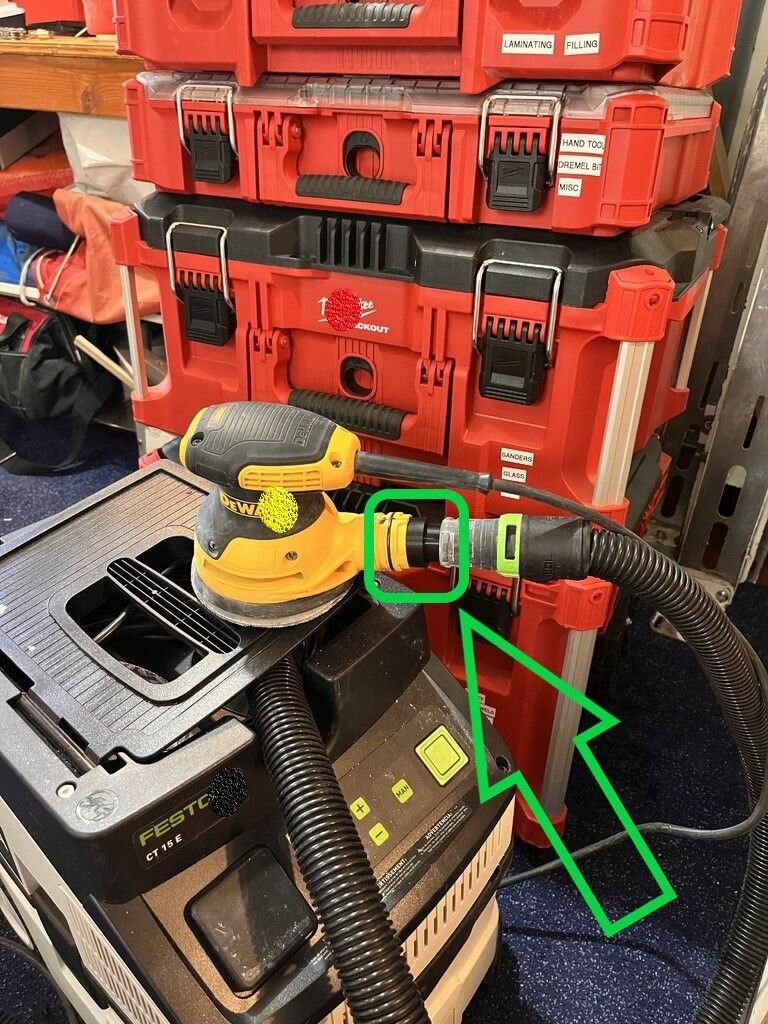 Адаптер пылеотвода шлифмашинки Dewalt DWE6421 к Festool