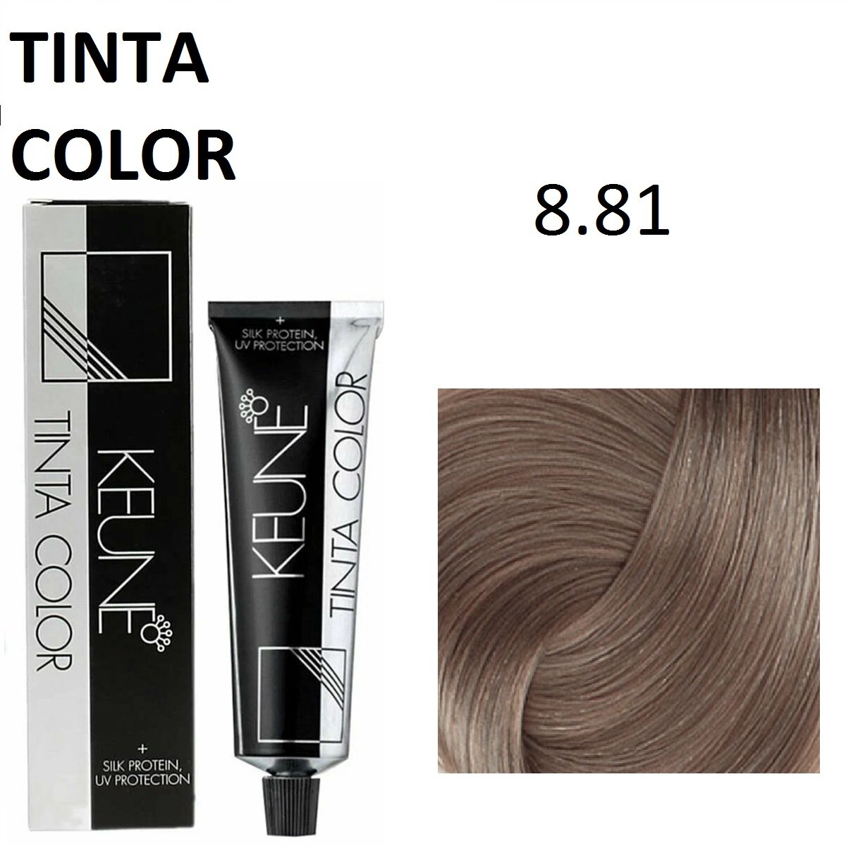 Keune Tinta Color 8.81 стойкая краска для волос, Светлый блондин каштановый пепельный 60 мл