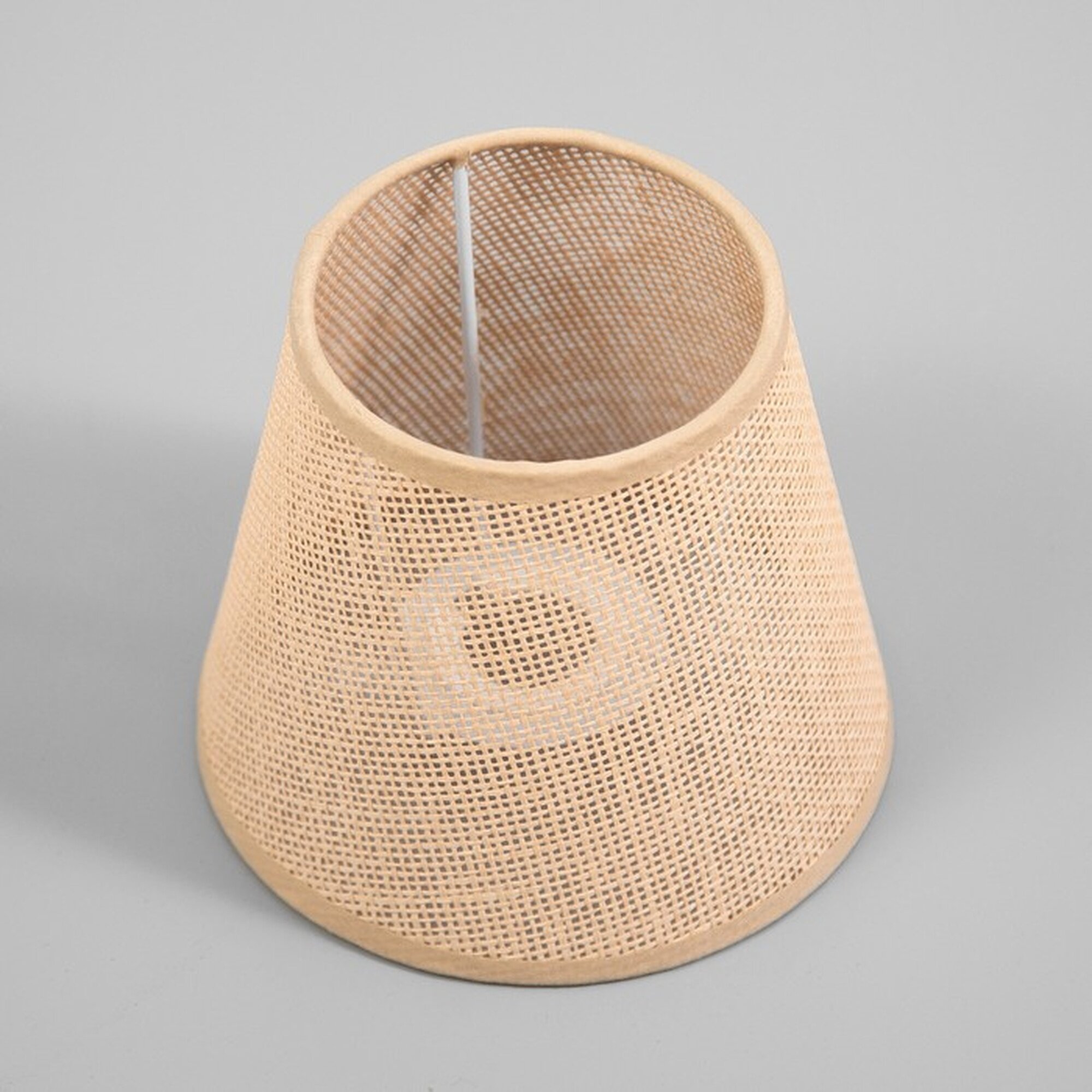 Абажур BayerLux "Саржа", E27, бежевый, металл, текстиль, 15x15x13 см