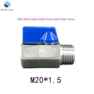 Мини-шаровой кран из нержавеющей стали 304, мини-шаровой кран из внутренней и внешней проволоки, небольшой шаровой кран
