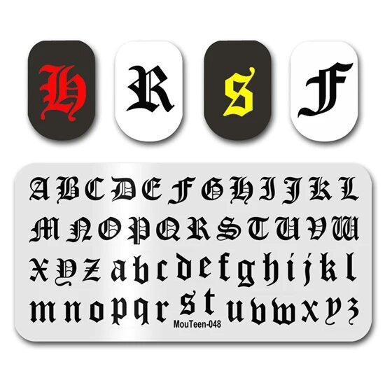 Штамп для ногтей MouTeen034 Ведьма Волшебник Хэллоуин MouTeen048