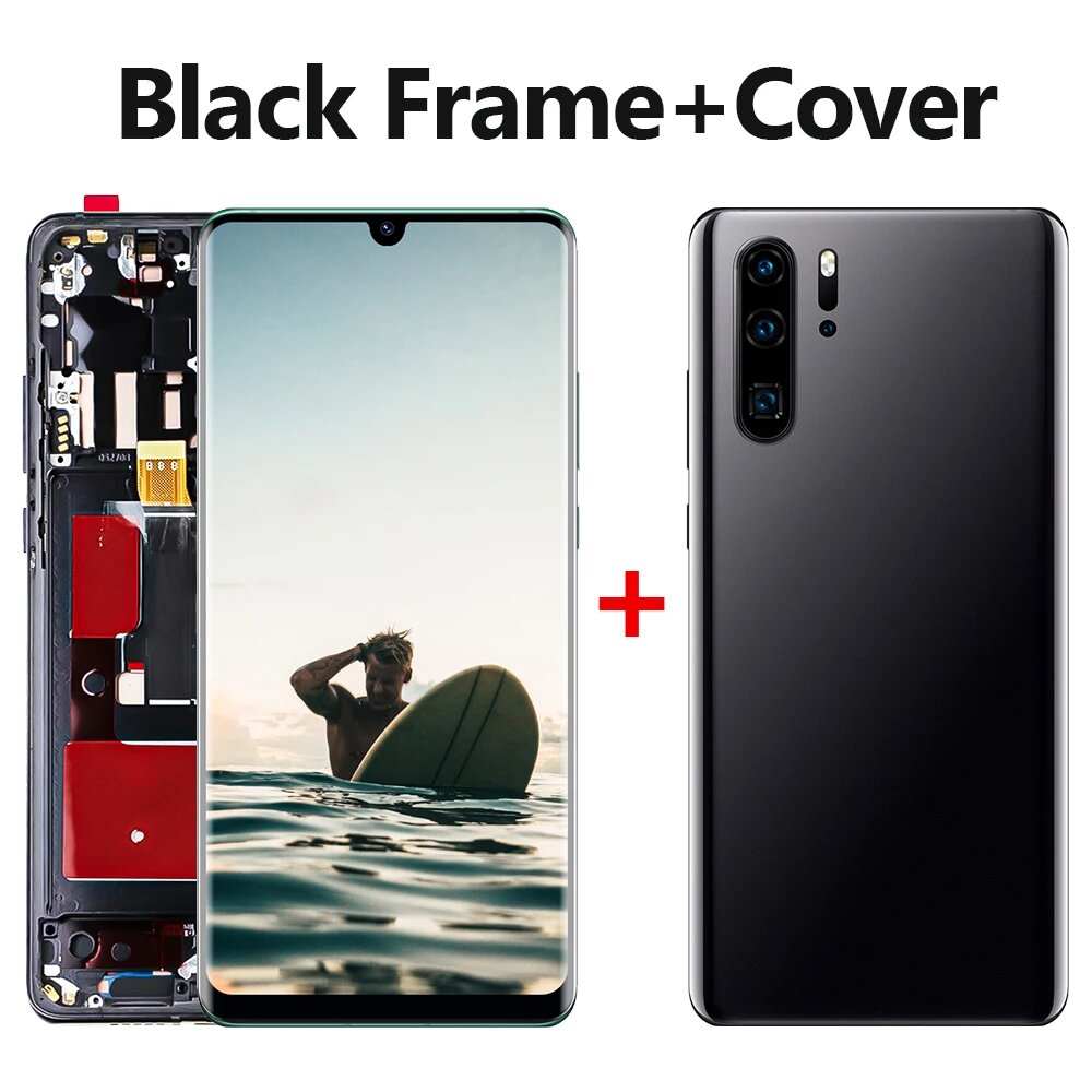 6,47 "для Huawei P30 Pro ЖК-дисплей с цифровым преобразователем сенсорного экрана в Black Frame Kit