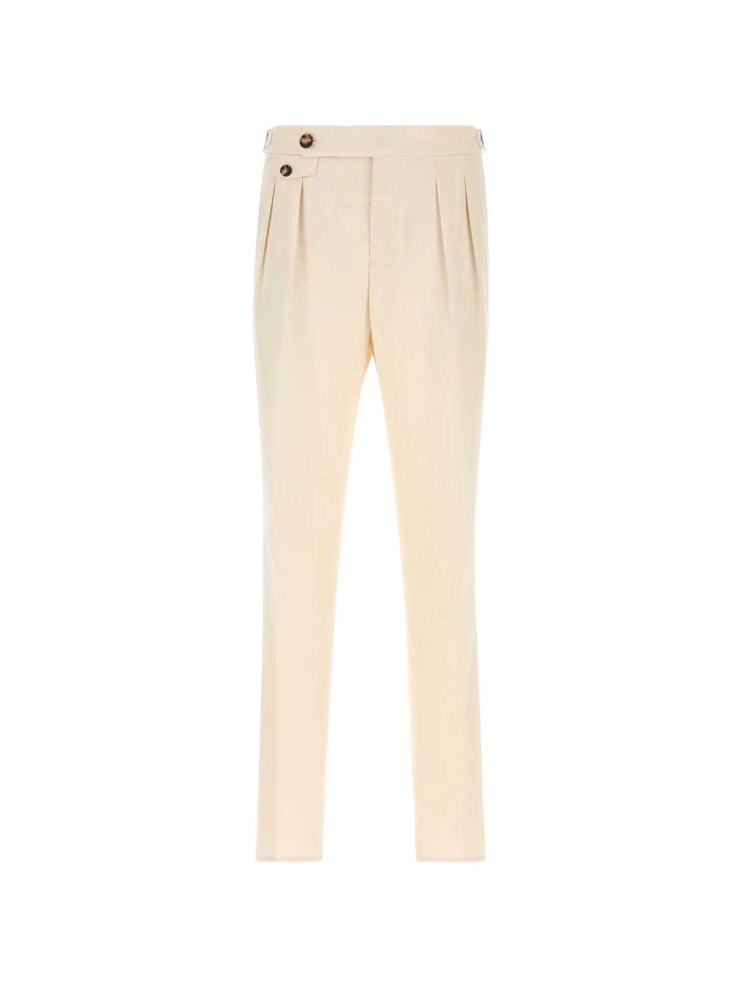 Брюки Button pleated cotton trousers
