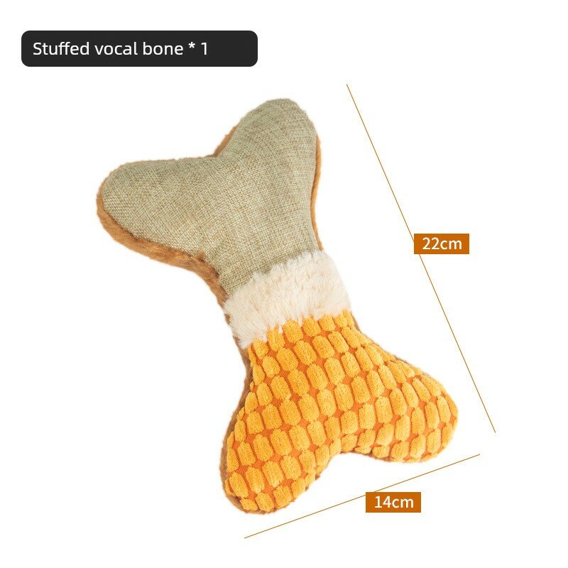 Плюшевая игрушка-косточка для собак, издающая пищалку, для развлечения и компаньонства, подходит для французских