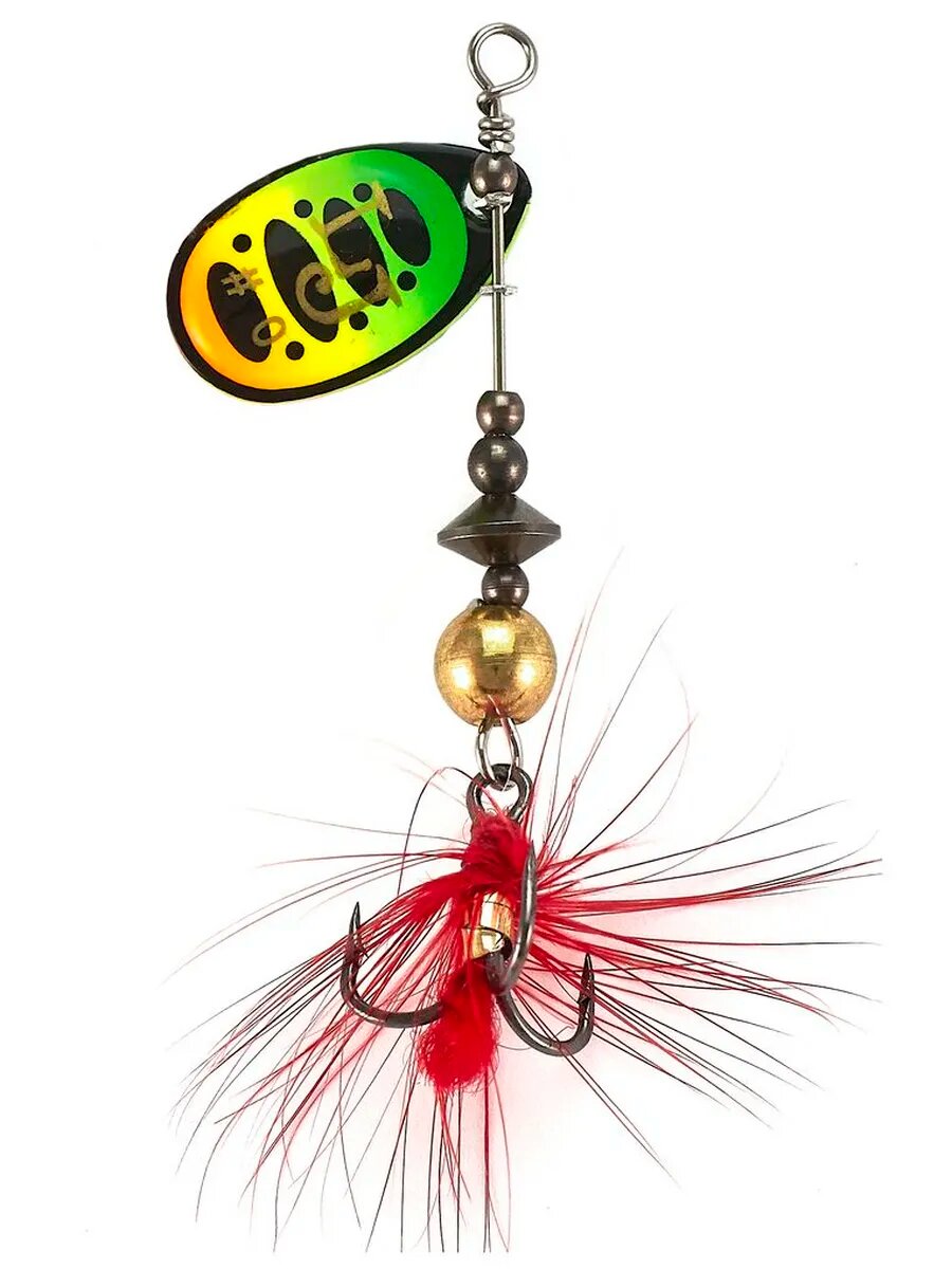 Блесна вращающаяся LUCKY JOHN BONNIE BLADE 0, расцветка 008, вес 2,7 г, размер #0 / Блесна для рыбалки на щуку, окуня