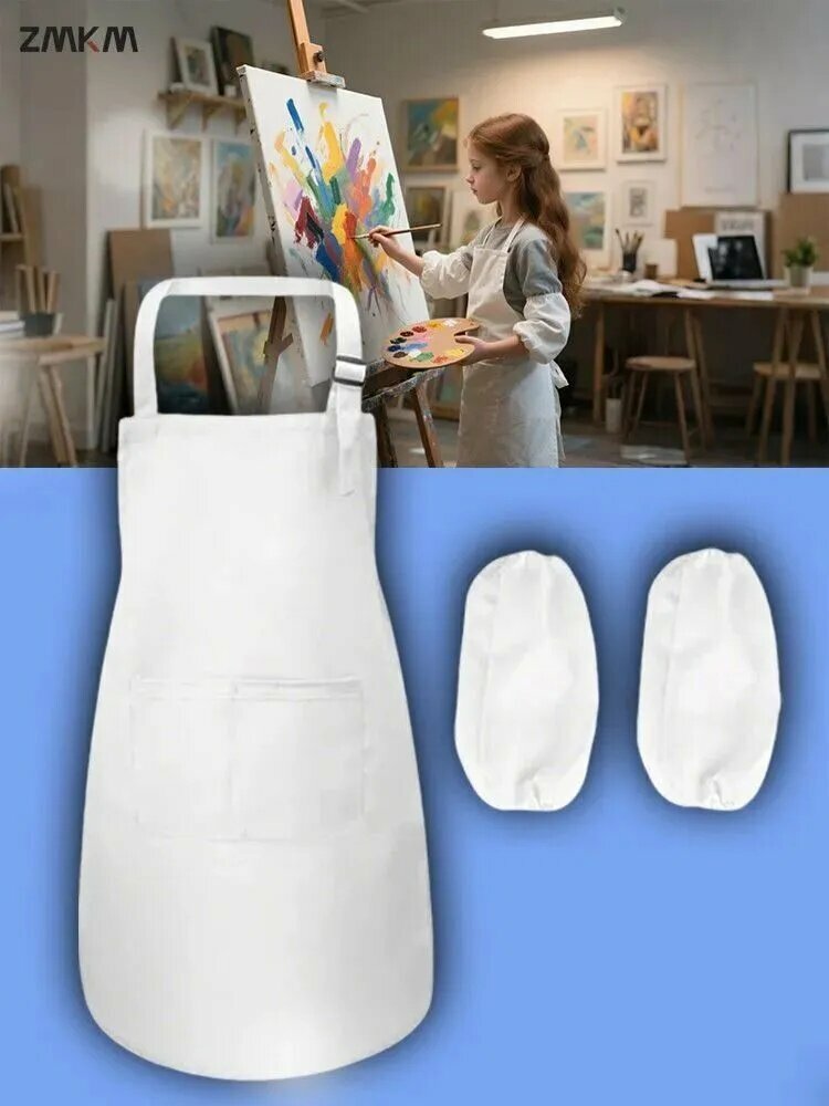 Фартук детский, фартук для рисования детский для творчества, кухни,6-13 лет