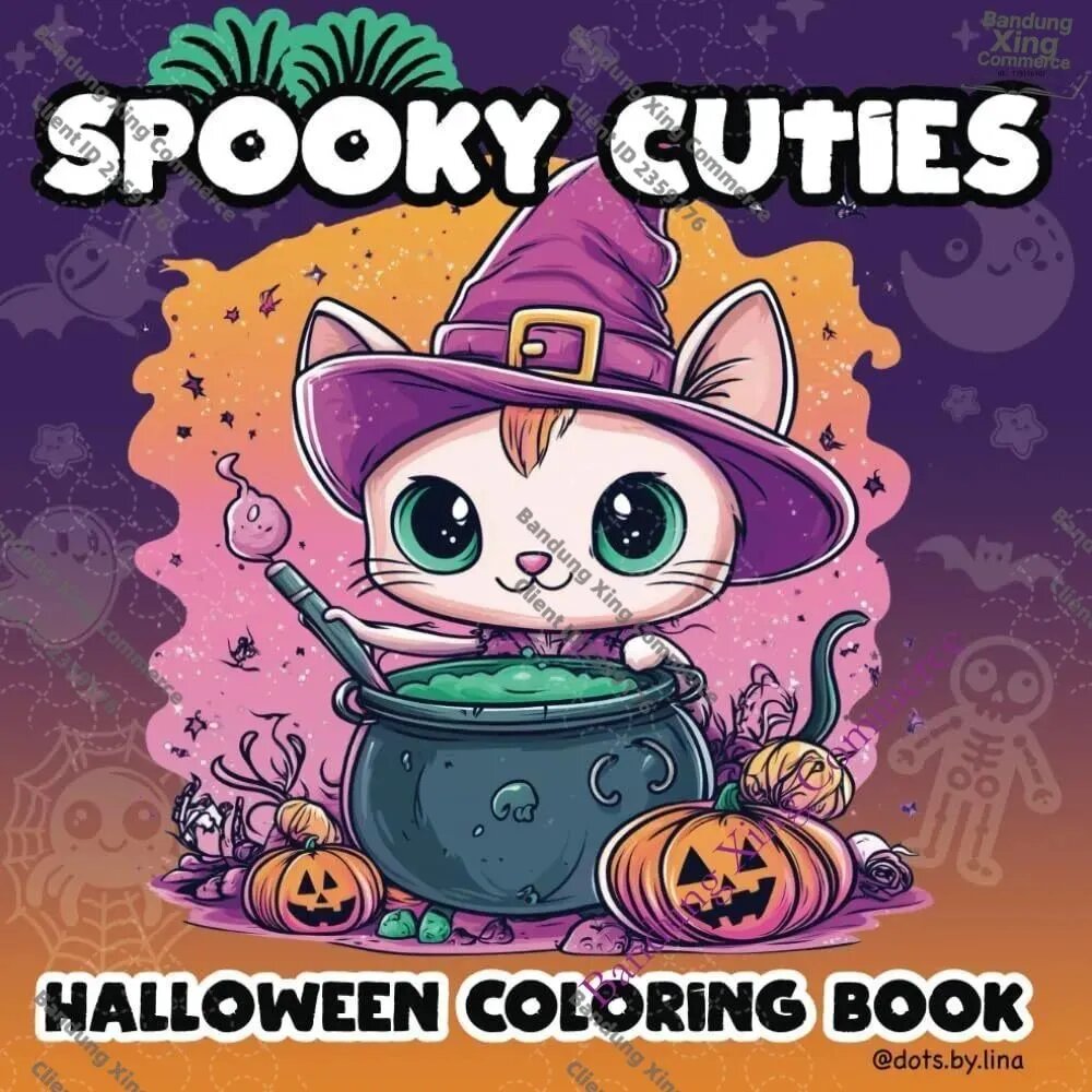 Раскраска антистресс для взрослых и подростков Coco Wyo -Spooky cutles 18