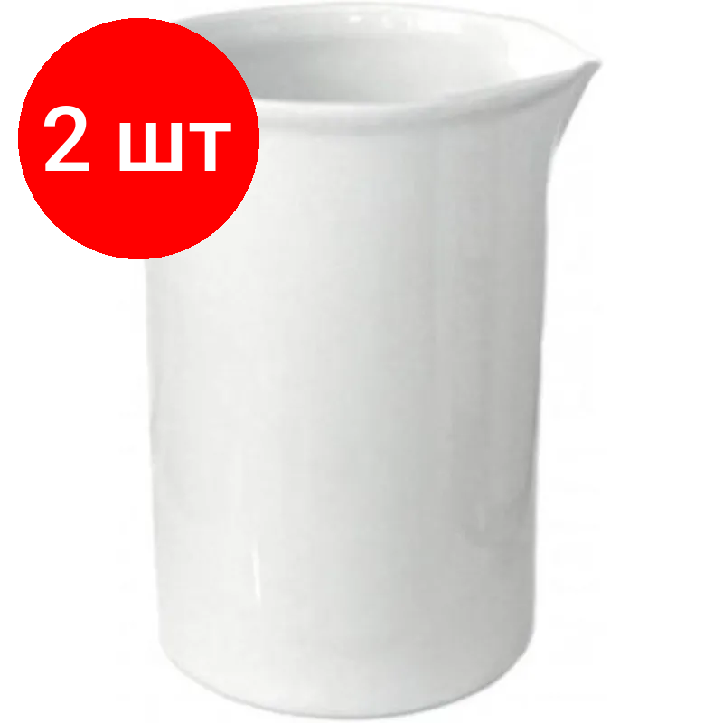 Комплект 2 штук, Стакан мерный 100 мл PTFE (VITLAB/ 112597