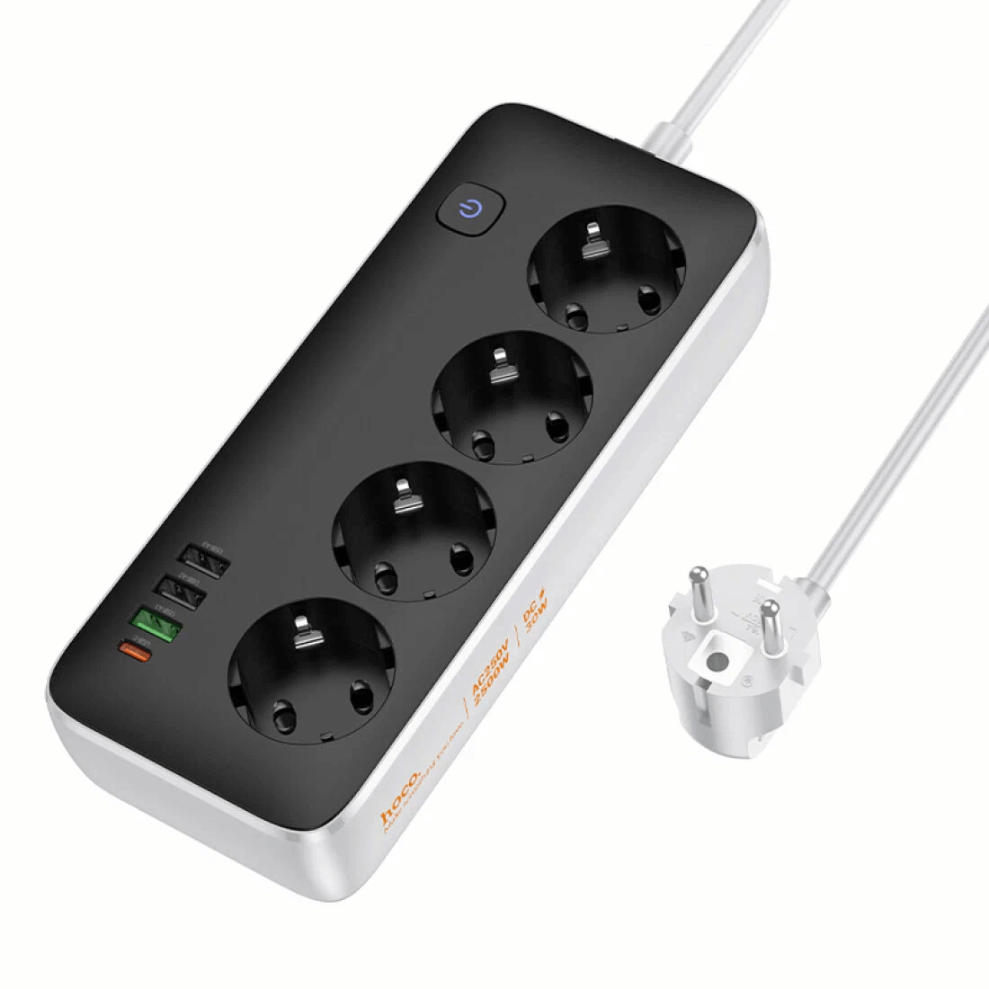 Сетевой фильтр Hoco AC22 Sunlight PD30W 1.5m черный