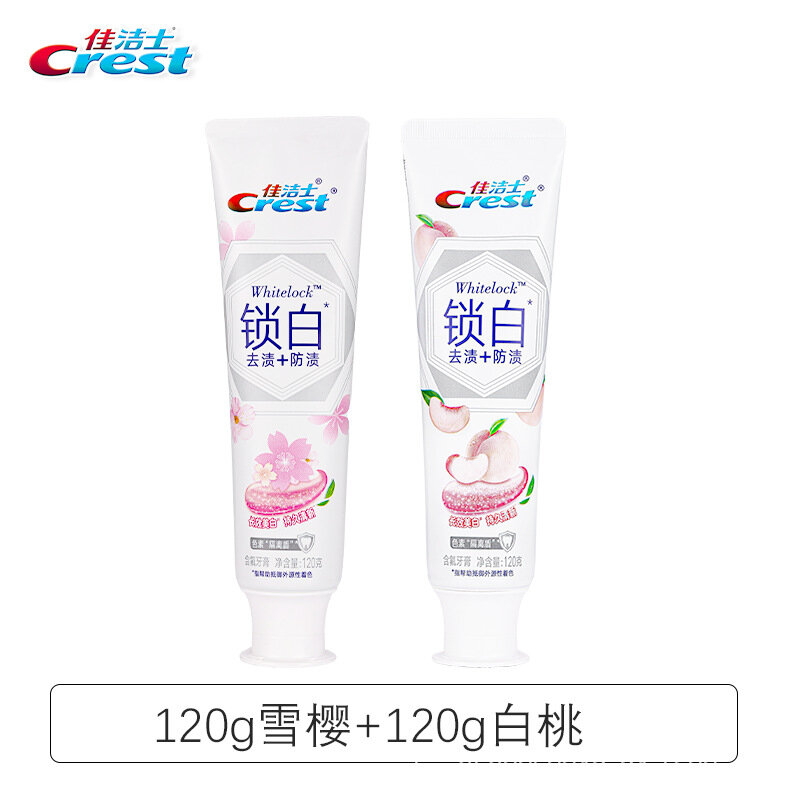 Зубная паста Crest Whitening, белая персиковая зубная паста в наличии, оптовая продажа, уменьшение пятен, зубной камень, аромат белого персика, свежее дыхание, фторид