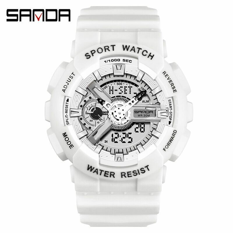 Санда Корейская модная тенденция Микро бизнес Светящийся Электронный Спортивный Тренд Студенческий Корейский Конфетный Детский Парный Часы