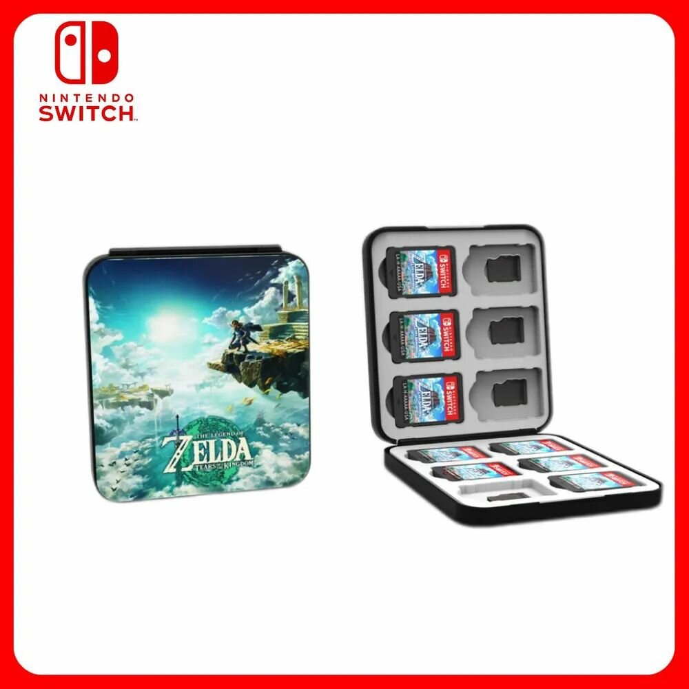 Switch Футляр чехол кейс для 12 картриджей и 12 TF-карт памяти Легенда о Зельде (серия видеоигр)