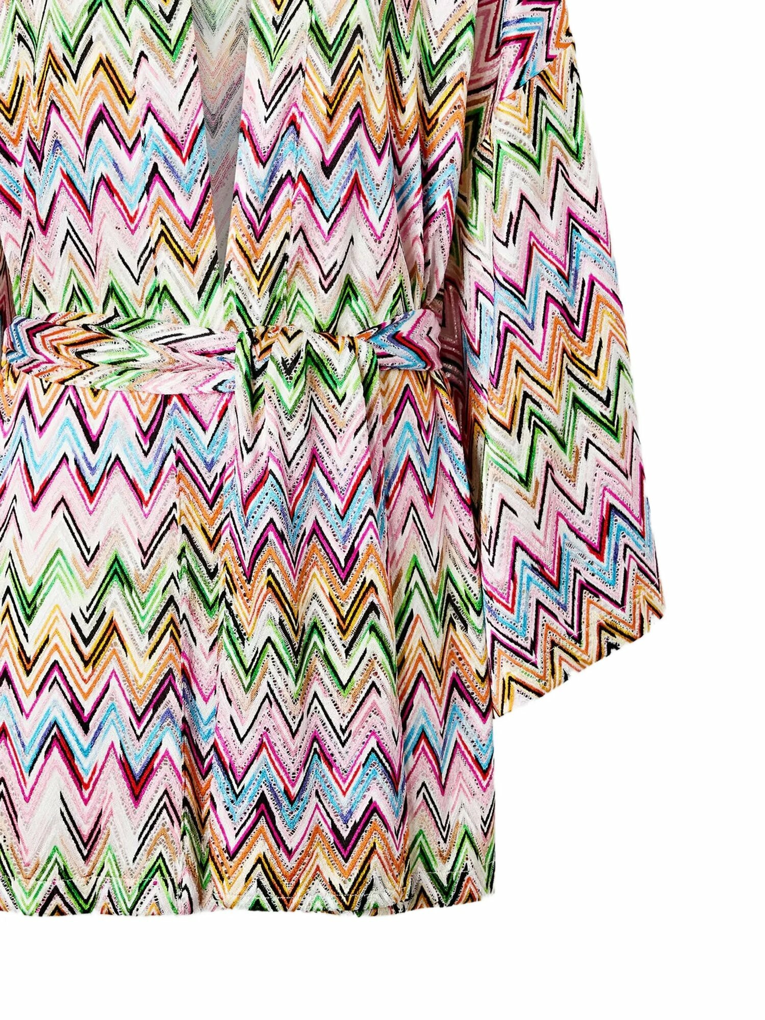 Накидка Missoni Patterned belted beachwear cover-up, размер S, белый — фото 1
