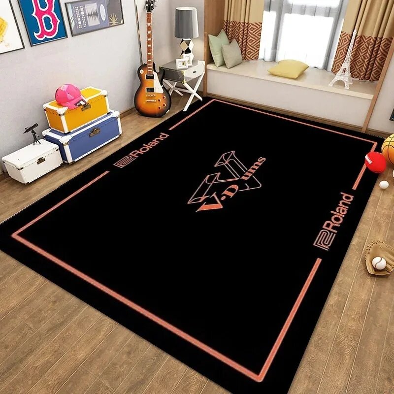 Черный ковер для барабанов Roland 100x120см