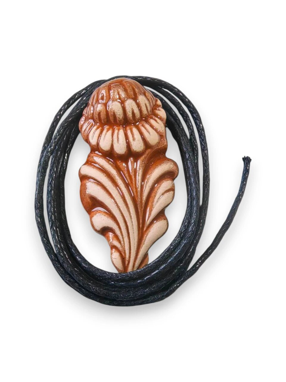 Аромакулон астра керамический со шнурком, коричневый, 1 шт.