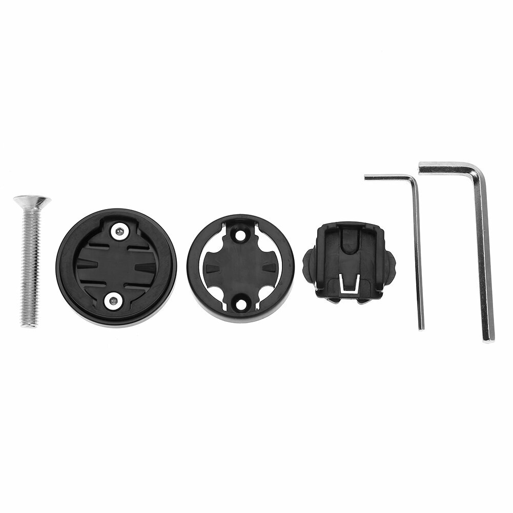 Bicycle Stem Top Cap Computer Stopwatch Mount Holder for Garmin/Bryton/Cateye (Black)