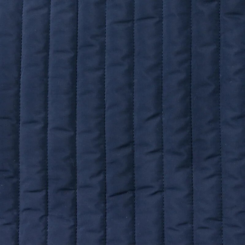 Хлопковая стеганая полосатая ткань 100x142 см Темно-синий, глубокий синий