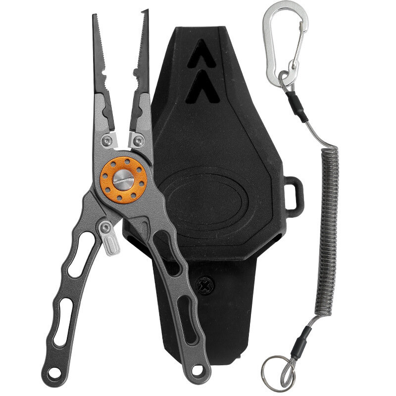 Алюминиевый сплав для рыбалки, наружное рыболовное снаряжение, рыболовные ножницы, контроль рыбы, удлиненные рыболовные плоскогубцы, открыватель колец, съемник крючков, многофункциональные плоскогубцы для приманок