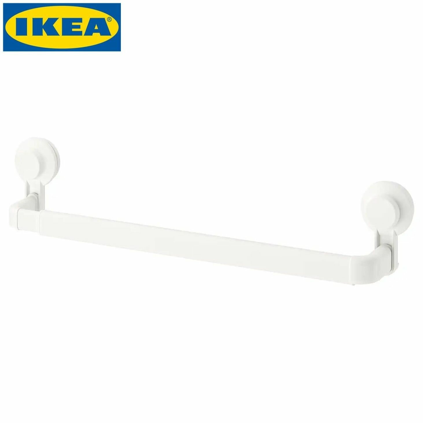 IKEA TISKEN (икеа тискен) Держатель для полотенец раздвижной (53-83 см), белый,1