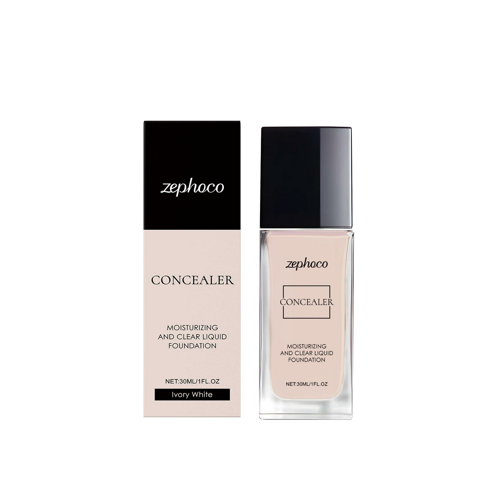 Тональный крем-консилер жидкий белый Concealer and smoothing skin to create natural base makeup Makeup resistant to dullness, exquisite all day long Moisturizing and non caking powder, snug and breathable