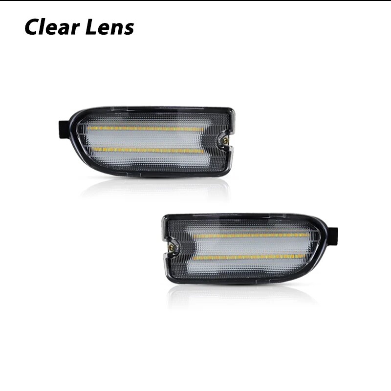 2 шт. Янтарный светодиод 1156 передний бампер автомобиля, лампа указателей поворота в сборе для Subaru Impreza 1999-2001 годов, белый светодиод в качестве дневных ходовых огней Clear Lens