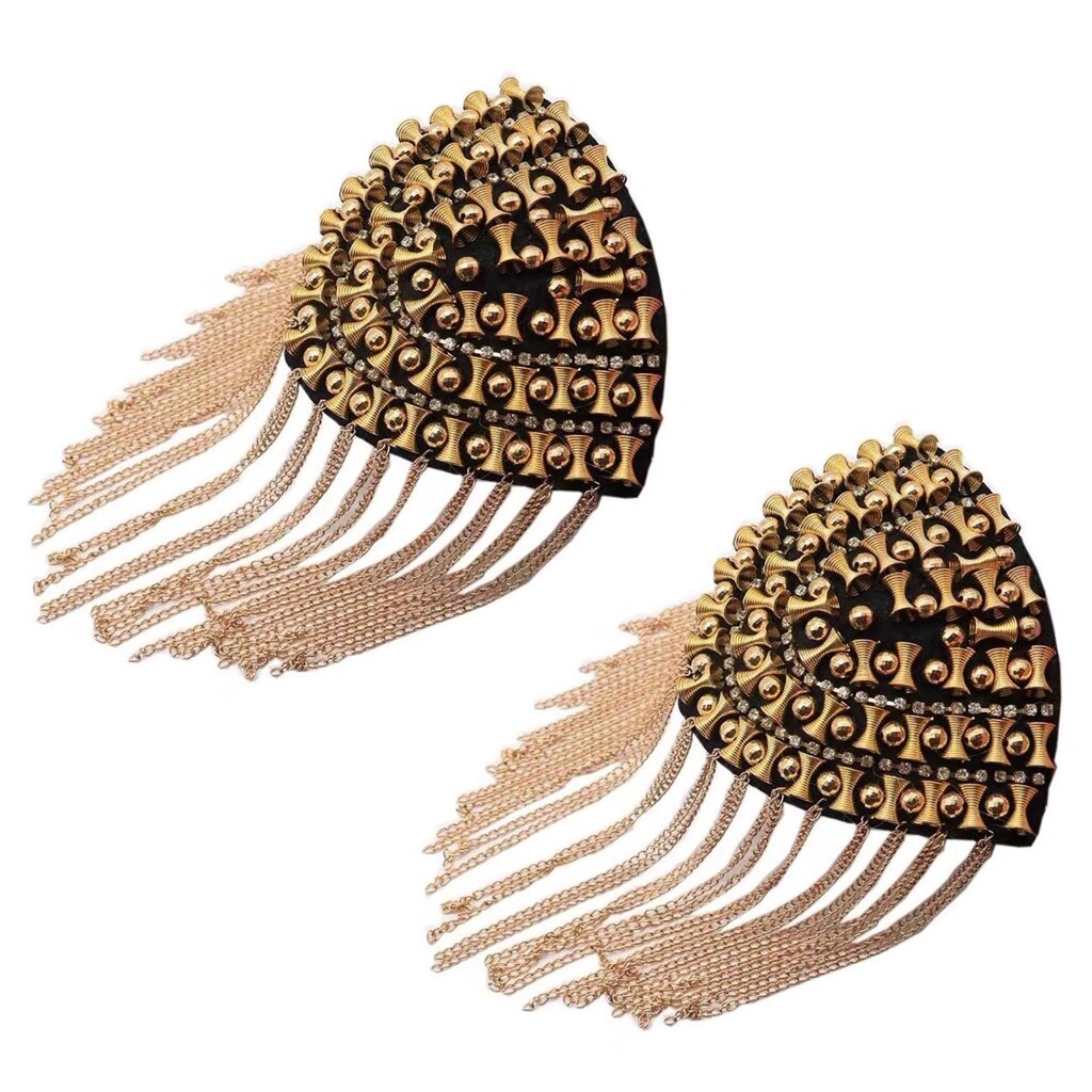 Эполеты с металлическими кисточками и булавки- золото