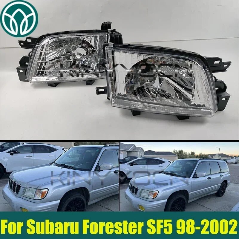 1 пара переднего бампера, фара для Subaru Forester SF5 1998-2002, фара, фара