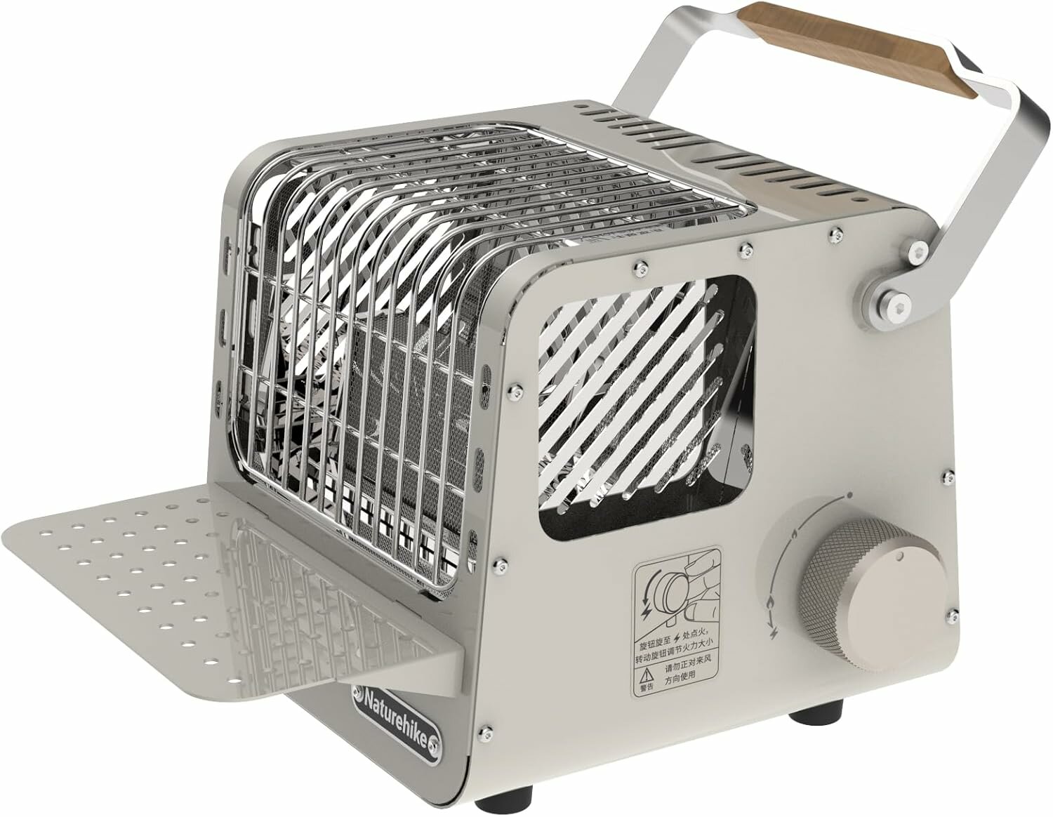 HAQI Портативный 3-в-1 Кемпинговый Обогреватель, Портативный Отопитель для Палатки на Бутане с Изолированной Полкой и Ручкой для Кемпинга, Походов и Отдыха на Открытом Воздухе