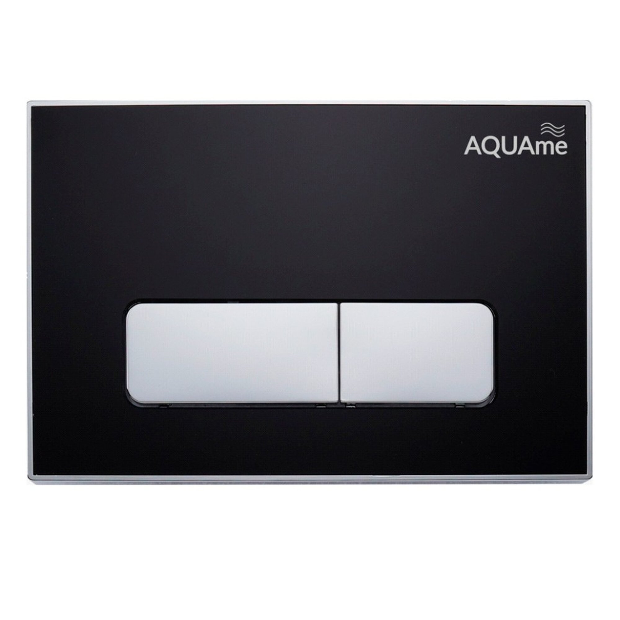 Панель смыва AQUAme AQM4104B, акриловая, черная, для инсталляции, 165x250мм