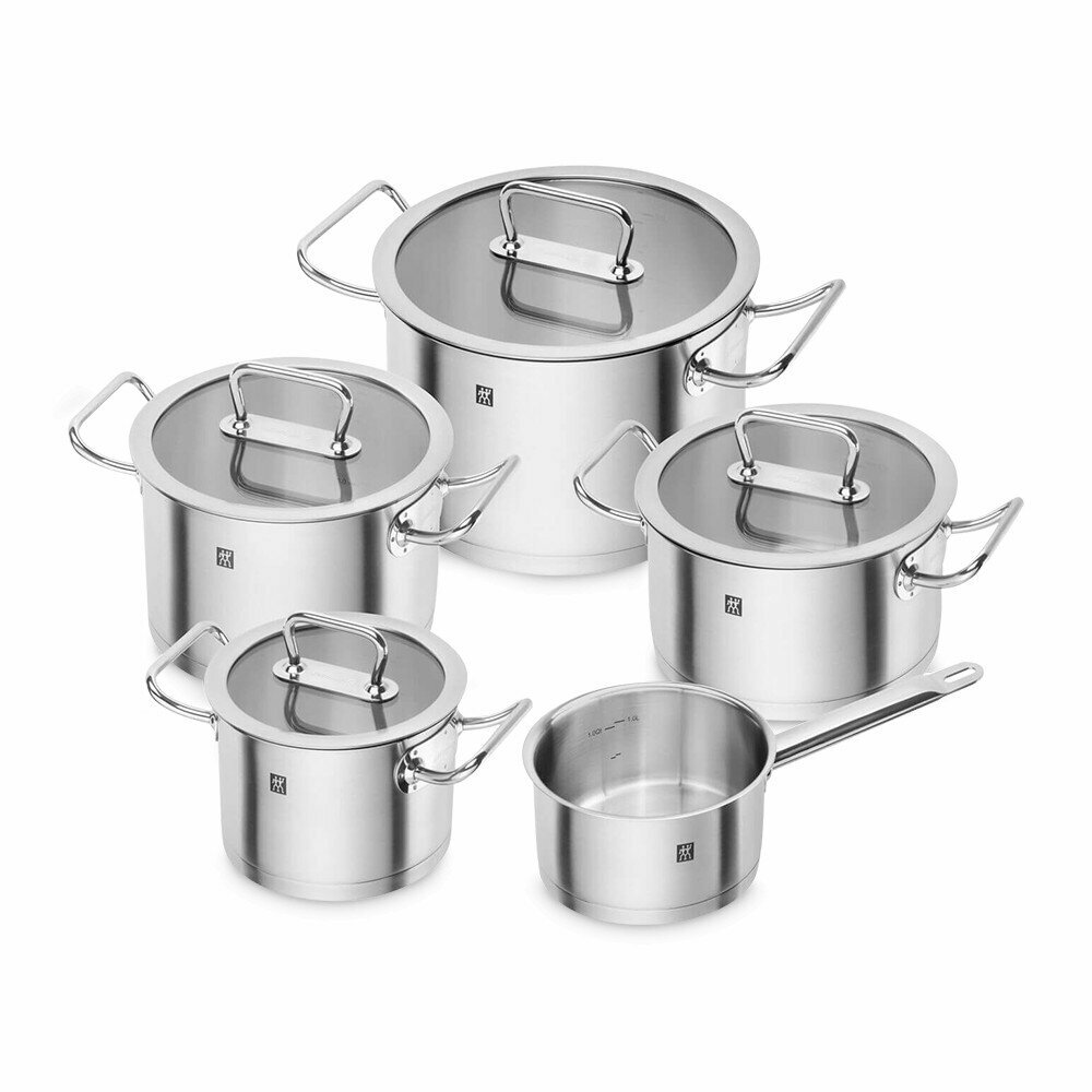 Набор из 5-ти кастрюль, нержавеющая сталь 18/10, стальной 65120-005 Pro