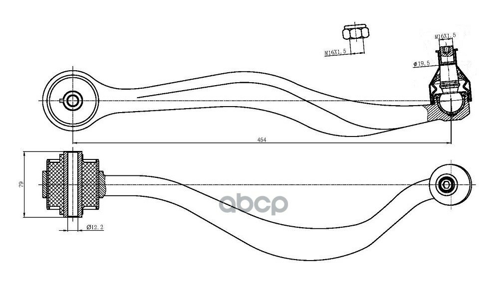 Рычаг перед. подв. нижний R MAZDA 6(GG/GY) 2002-2007 S&K арт. SKCA2192