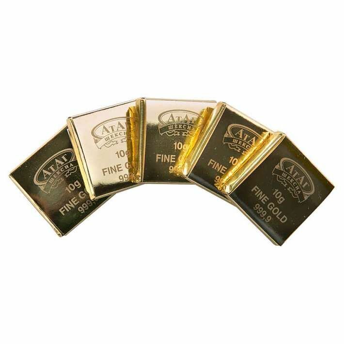 Конфеты атаг "10 грамм золота" 1 кг. картонная коробка