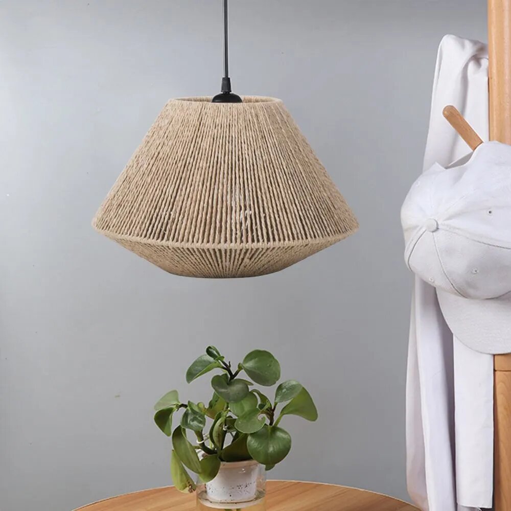 Тканый бумажный веревочный абажур, имитация абажура из ротанга для гостиной, отеля