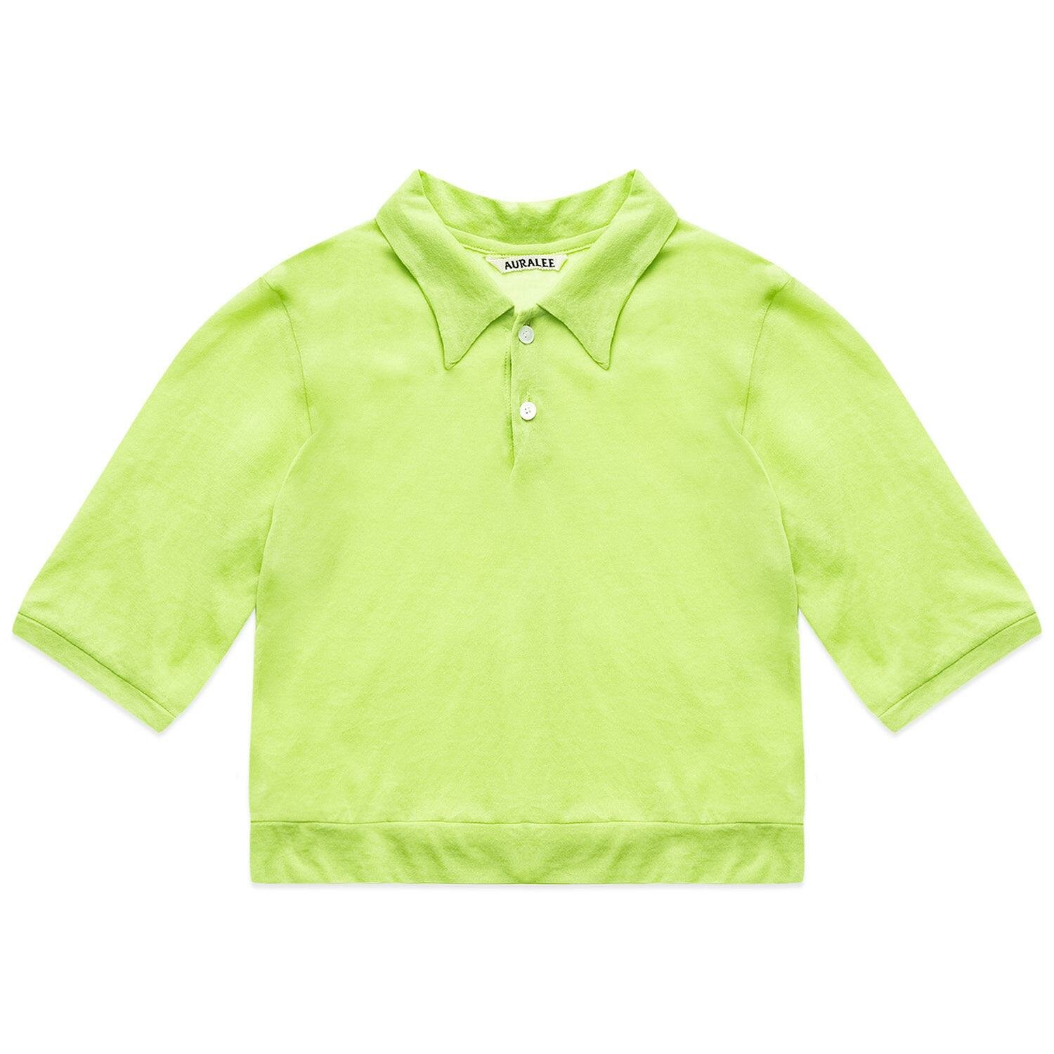 Поло ПОЛО AURALEE HARD TWIST COTTON GAUZE SHORT POLO