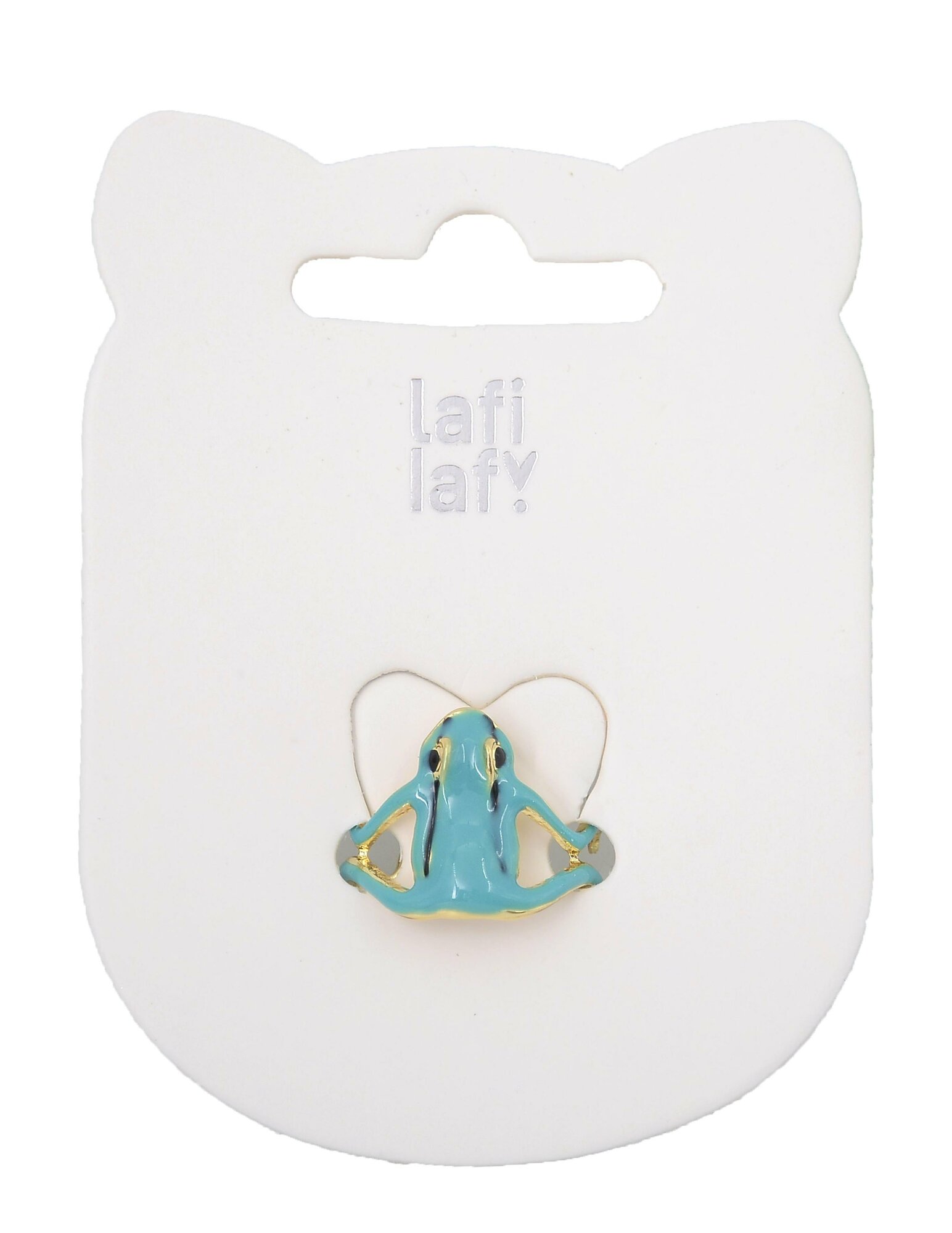 Колечко Лягушечка (голубая) (металл) (12-ring-20507-PR17) (Lafilaf)