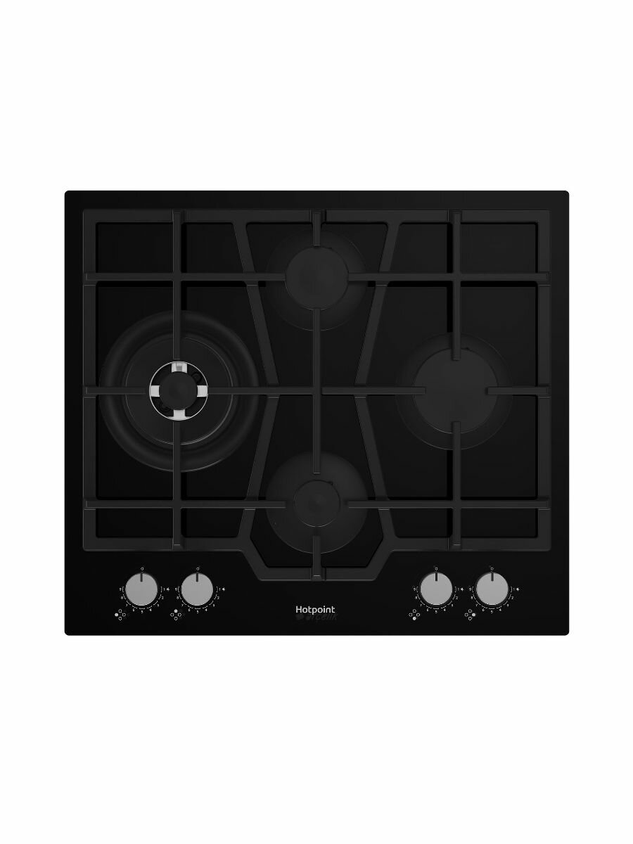 Варочная панель газовая Hotpoint HGMTS 643 BL, черный